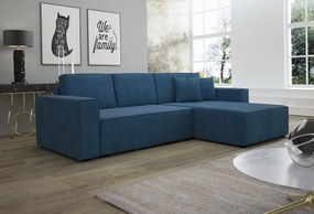 Casarredo - Komfort nábytek Rohová sedací souprava MORTANA rozkládací s úložným prostorem, modrá Tokyo 05