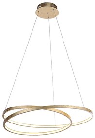 Designová závěsná lampa zlatá 72 cm včetně LED stmívatelné - Rowan