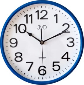 Tiché netikající přehledné modré hodiny JVD HP683.3
