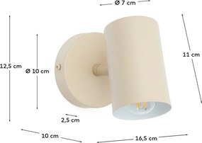 Béžové kovové nástěnné svítidlo Manie – Kave Home