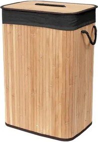COMPACTOR Koš na prádlo Bamboo - obdélníkový černá / 90 L / 45 x 35 x