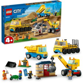 Lego stavebnice lego city 60391 vozidla ze stavby a demoliční koule