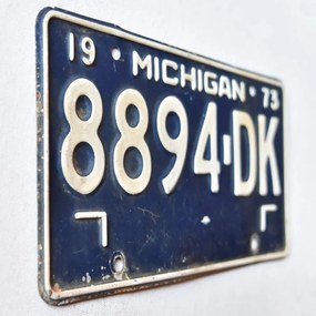 Americká SPZ Michigan 1973 Blue 8894-DK
