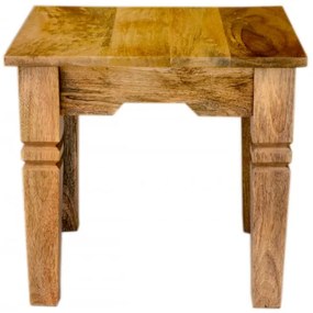 Indický nábytek - Odkládací stolek Guru 45x40x45 z masivu mango Mango natural