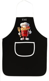 Kuchyňská zástěra Pasta EMI, černá