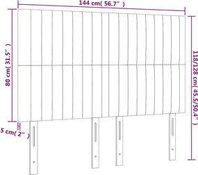 Čelo postele tmavě modré 144x5x118/128 cm sametové 3116622
