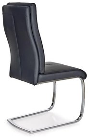 Jídelní židle Treva, černá / stříbrná