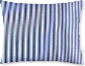 Krepové povlečení V kapradinách s pruhem - bílomodrá Velikost: 140 x 200 + 70 x 90