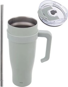 Nerezový termohrnek s brčkem TERMO 1,2 l, zelený