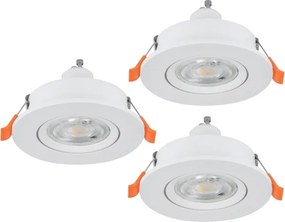 Eglo 902242 - SADA 3x LED Podh. bodové svítidlo BARRANCO 1xGU10/4,5W/230V bílá