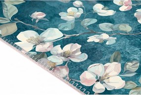 Modrý pratelný koberec 50x80 cm Bloom – Vitaus