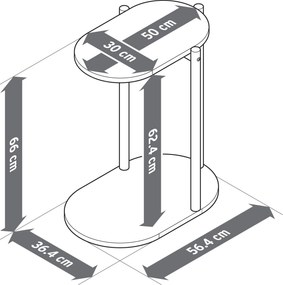 Tchibo - Odkládací stolek z masivního dřeva - barva: hnědá