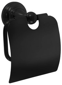 Slezák - RAV Držák toaletního papíru s krytem černá matná MORAVA RETRO  Barva: Černá mat
