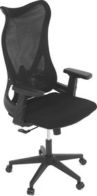 Ergonomická kancelářská židle SOSA - černá síťovina