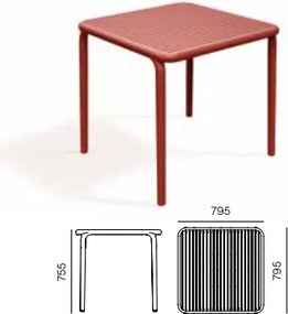 Zahradní jídelní stůl BRENES 79,5x79,5x75,5 cm - výběr z 5 provedení