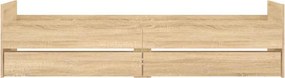 Rám postele se zásuvkami dub sonoma 90 x 190 cm 3207380
