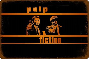 Plechová cedule Pulp Fiction I Velikost: A5 (20 x 15 cm)