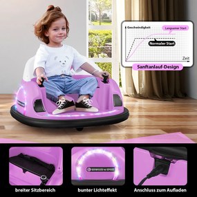 Costway Auto s pojízdným nárazníkem pro batolata 12 V Elektrické 360° Spin