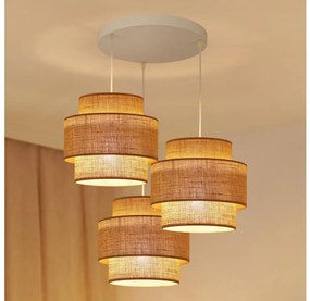 Brilagi - Lustr na lanku SPACE YUTE 3xE27/15W/230V béžová/bílá 609241