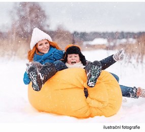 Kondela Nafukovací sedací vak/lazy bag, oranžová, LEBAG