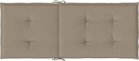 Podušky na židli vysoké opěradlo 6 ks taupe 120x50x3 cm textil 314112