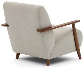 Béžové/krémové žinylkové křeslo Meghan – Kave Home