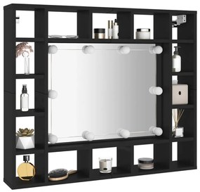 Petromila LED zrcadlová skříňka černá 91 x 15 x 76,5 cm