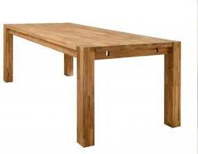 Rustikální dubový stůl 90x160-260 cm Falun olej intenzivní