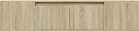 Nástěnná TV skříňka s LED dub sonoma 180 x 31 x 39,5 cm 3307956