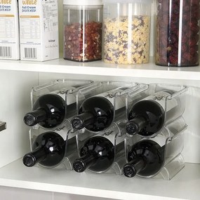 5Five® Stojan na láhve, na víno, transparentní, do lednice BINS