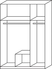 Sconto Šatní skříň CASE 2767 dub stirling