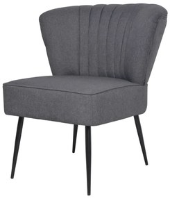 vidaXL Koktejlová židle tmavě šedá textil