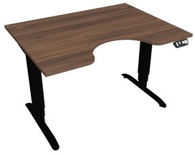 Hobis Motion Elektr. nastavitelný stůl 120x90 s pamětí - HOBIS ERGO MOTION MSE 3M 1200 Dekor stolové desky: ořech, Barva kovové podnože: černá