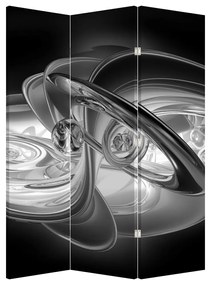 Paraván - Moderní šedá abstrakce (126x170 cm)