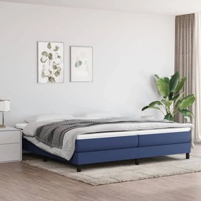 Box spring postel s matrací modrá 200x200 cm textil 3144107