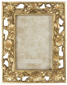 Rámeček na fotografie se zlatými květinovými ornamenty – 10x15 cm