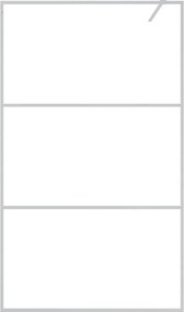 Sprchová zástěna walk-in stříbrná 115 x 195 cm čiré ESG sklo 152118