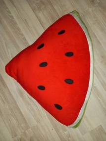 Dětský plyšový polštář meloun 50x35x35cm červený