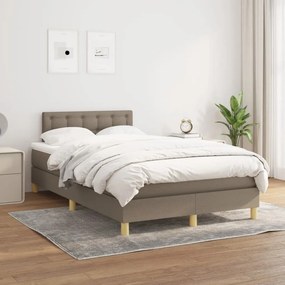 Box spring postel s matrací taupe 120x190 cm textil 3269804