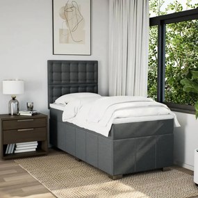 Box spring postel s matrací tmavě šedá 90x190 cm textil 3291538