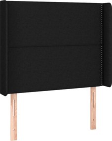 Box spring postel s matrací a LED černá 90x190 cm textil 3138199