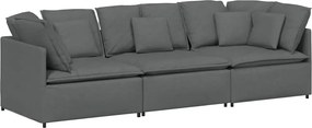Modulární pohovka s polštáři textil tmavě šedá 3321268