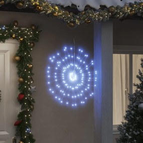 Vánoční hvězdicová světla 8ks 140 studeně bílých LED diod 17 cm 3190513