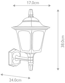 Elstead CPM1-BLACK - Venkovní nástěnné svítidlo CHAPEL 1xE27/100W/230V IP44