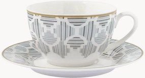 Sada šálků na kávu's podšálky z kostního porcelánu Osaka, 6 dílů