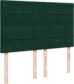 Box spring postel s matrací tmavě zelená 160x200 cm samet 3293257