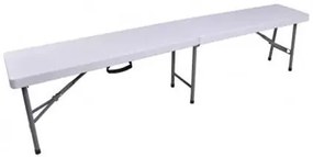 Malatec 9995 Zahradní skládací cateringová lavice 180 cm bílá