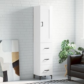 vidaXL Skříň highboard 34,5 x 34 x 180 cm kompozitní dřevo [3200193] Barva: bílá s vysokým leskem