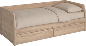 Postel 2S, 90x200, dub sonoma, NORTY TYP 28