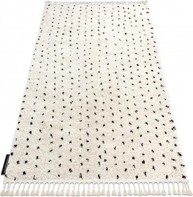 Kusový koberec Berber Syla B752 dots cream, 80x150, biela, kancelária, Dywany Łuszczów